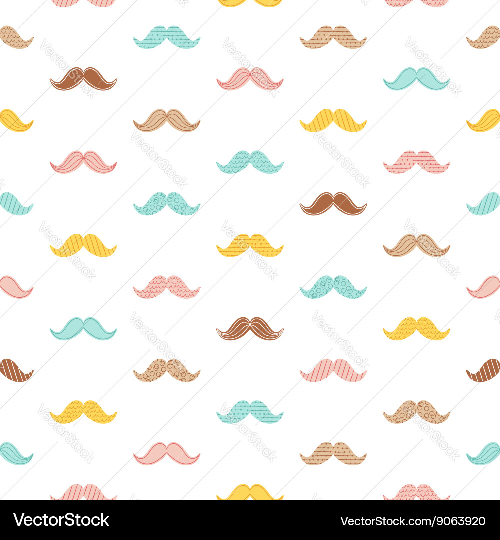 Mustache pattern Royalty Free Vector Image - VectorStock