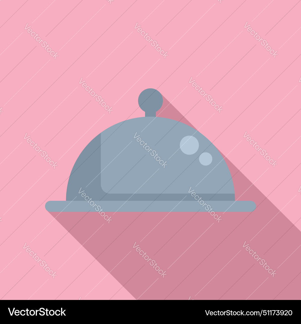 Order food tray icon flat dinner menu Royalty Free Vector