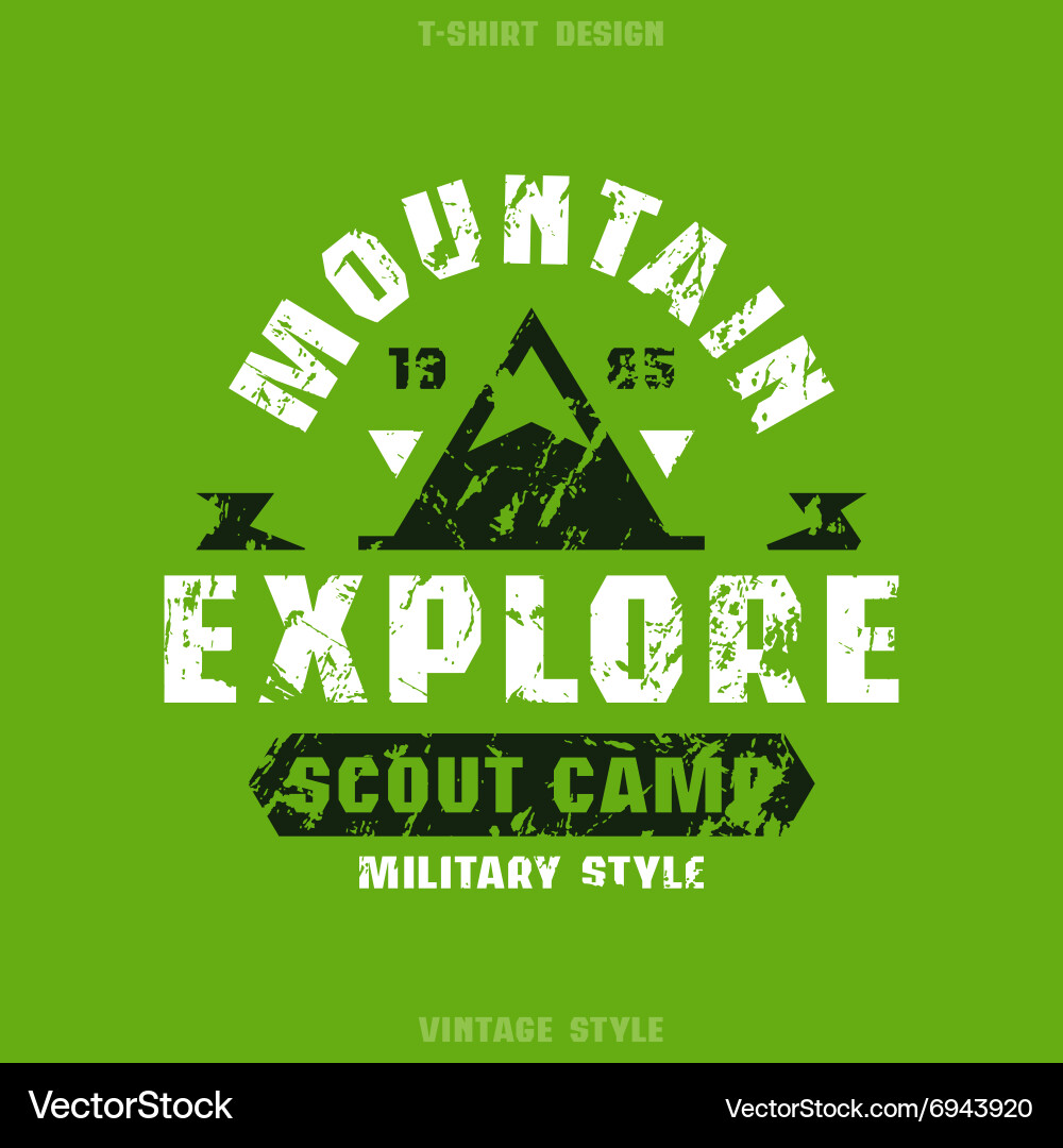 Scout camp badge Royalty Free Vector Image - VectorStock