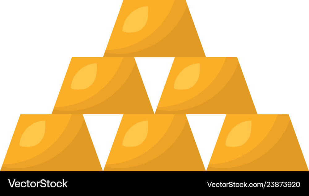 Stacked gold bars Royalty Free Vector Image - VectorStock