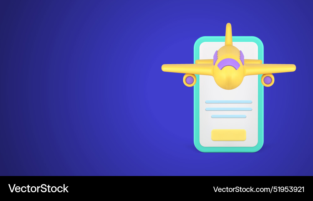 Airplane online check in boarding pass ticket Vector Image