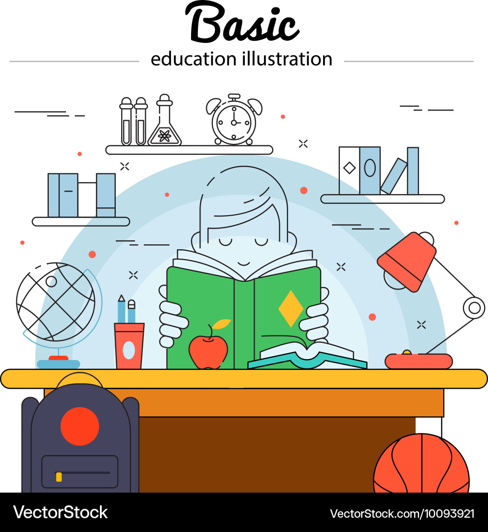 Basic education concept Royalty Free Vector Image