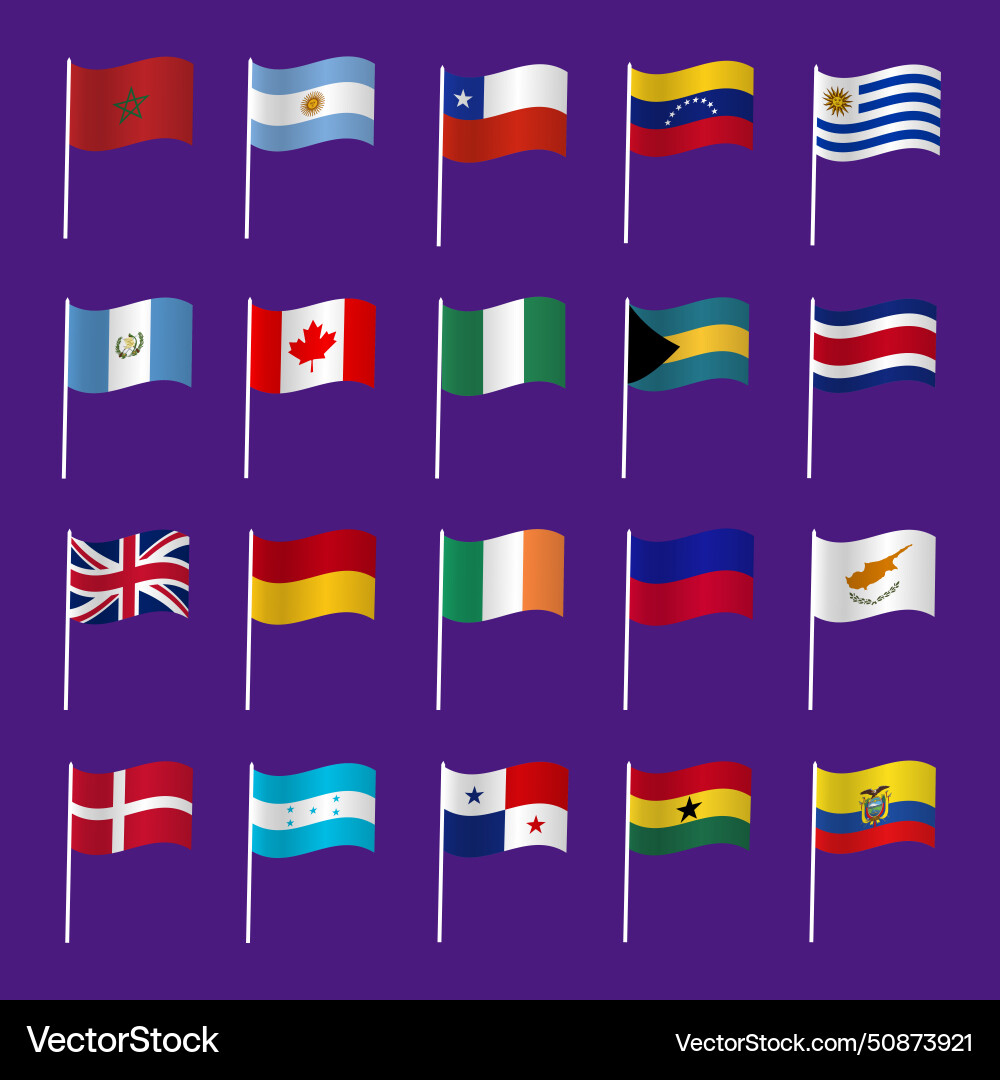 Country flags Royalty Free Vector Image - VectorStock