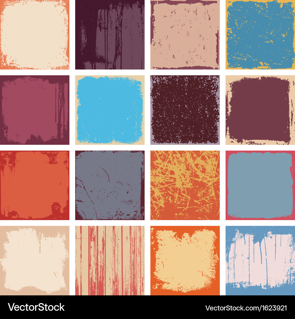 Grunge Square Textures Royalty Free Vector Image