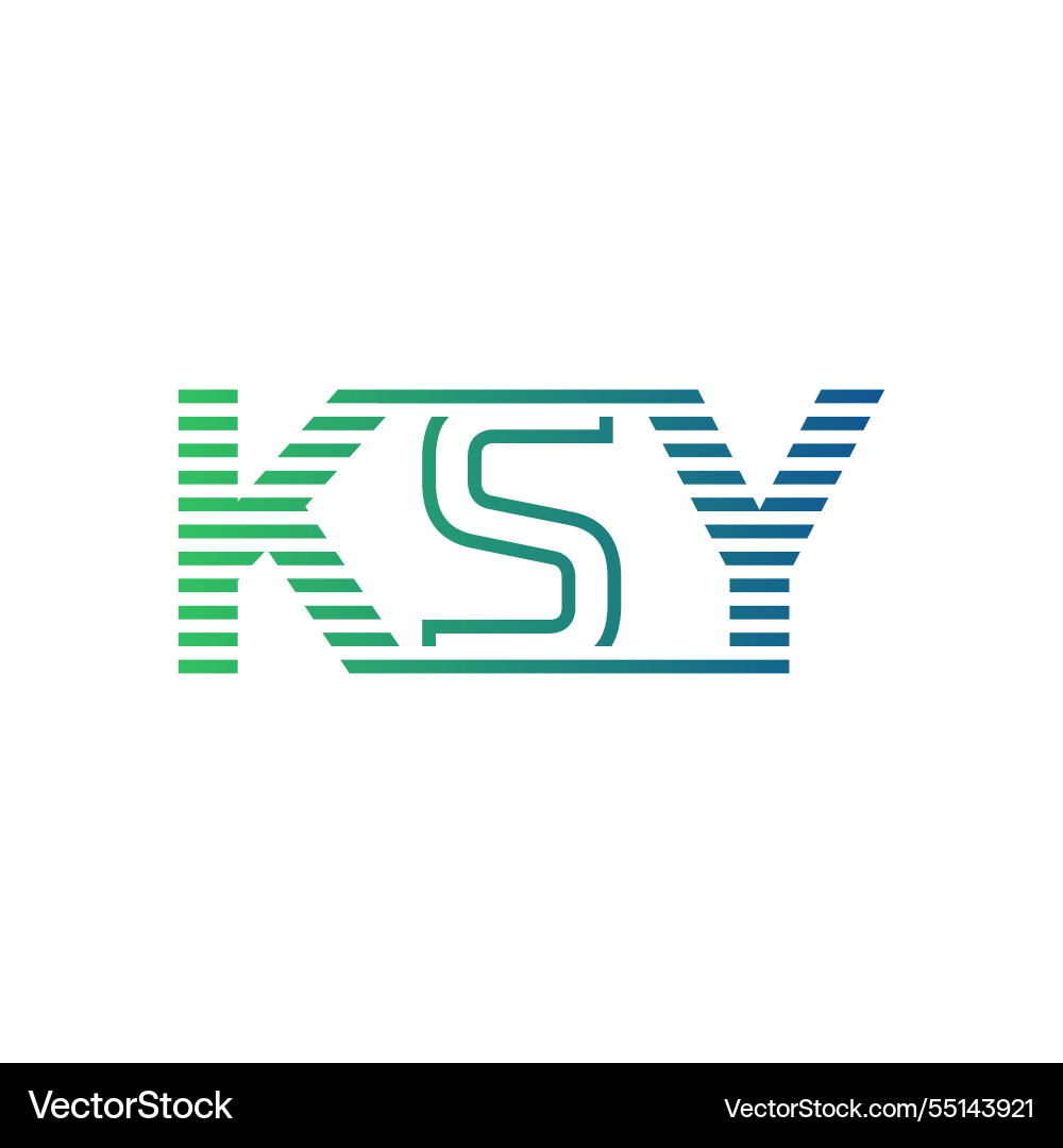 Modern ksy logo design letter minimalist Vector Image