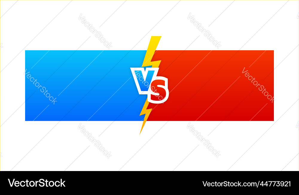 Modern versus battle with lightning bolt isolated Vector Image