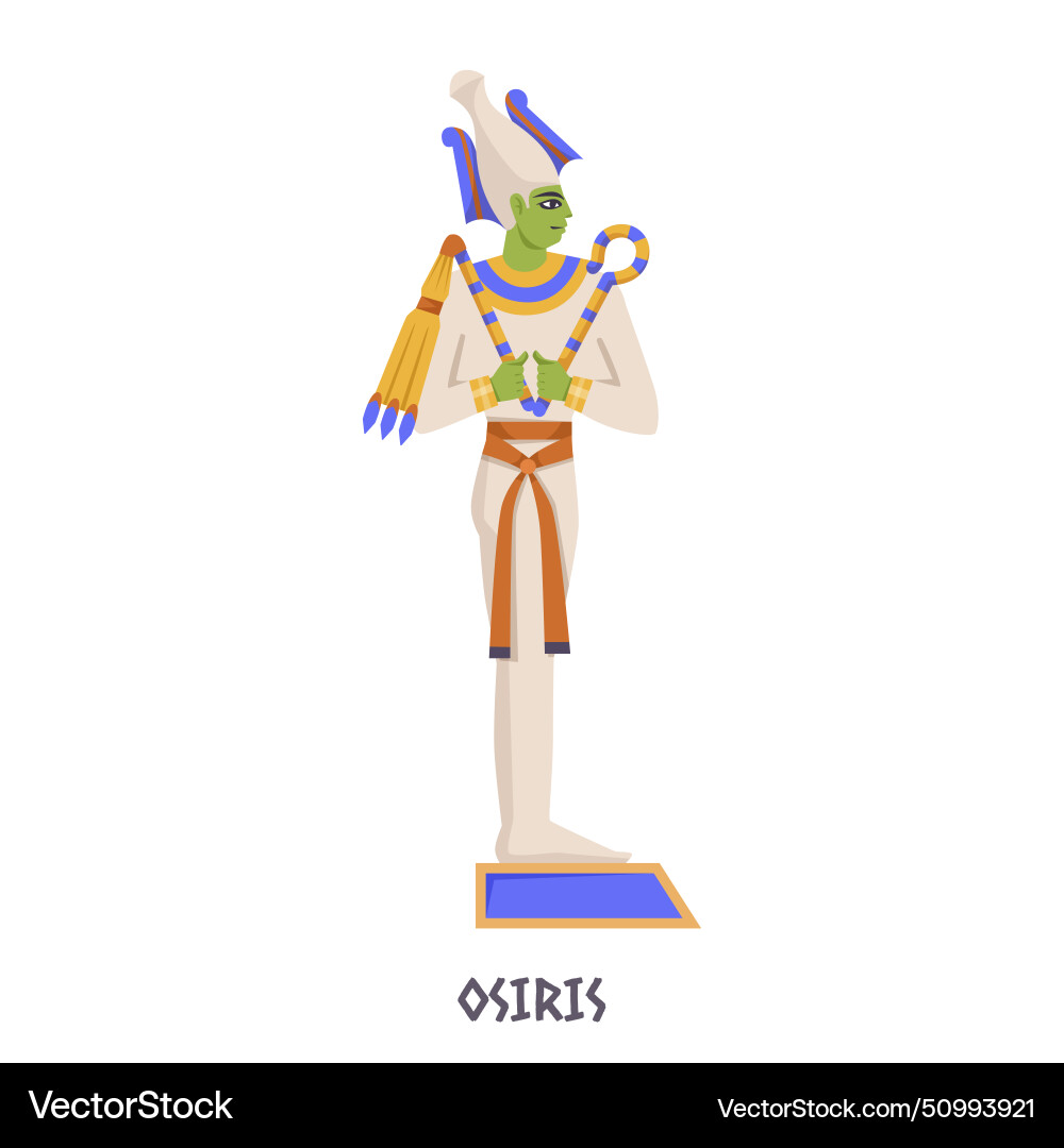 Osiris egyptian god Royalty Free Vector Image - VectorStock
