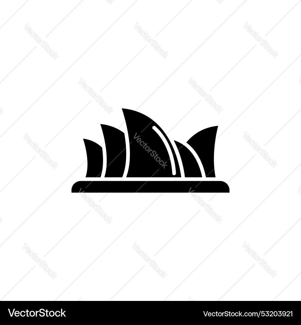 Sydney Opera House icon set australia landmark Vektorbild