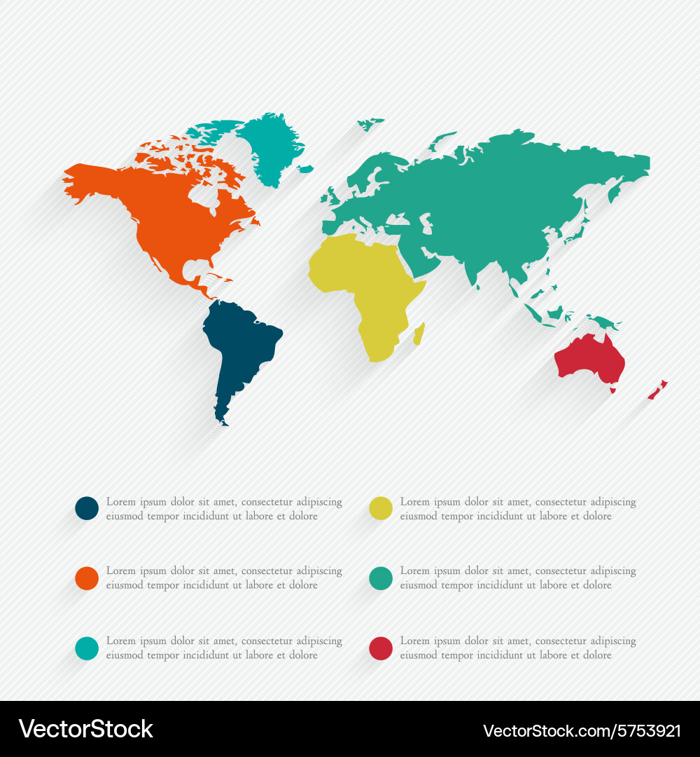 World Map Information Graphic Royalty Free Vector Image