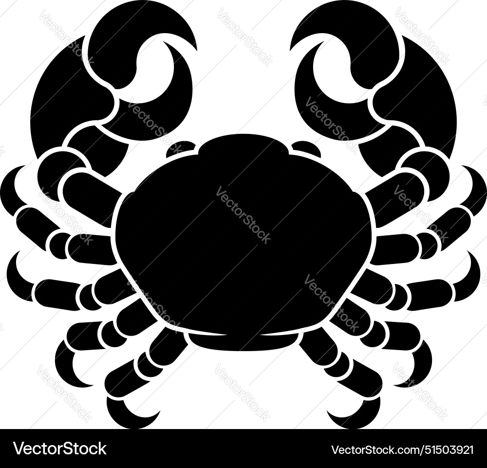 Zodiac signs cancer crab icon Royalty Free Vector Image
