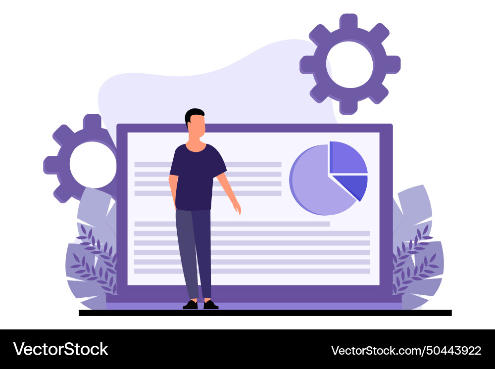 Business flat design Royalty Free Vector Image Business flat design Royalty Free Vector Image
