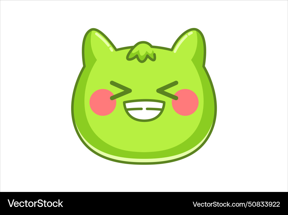 Cute animal expression sticker design Royalty Free Vector