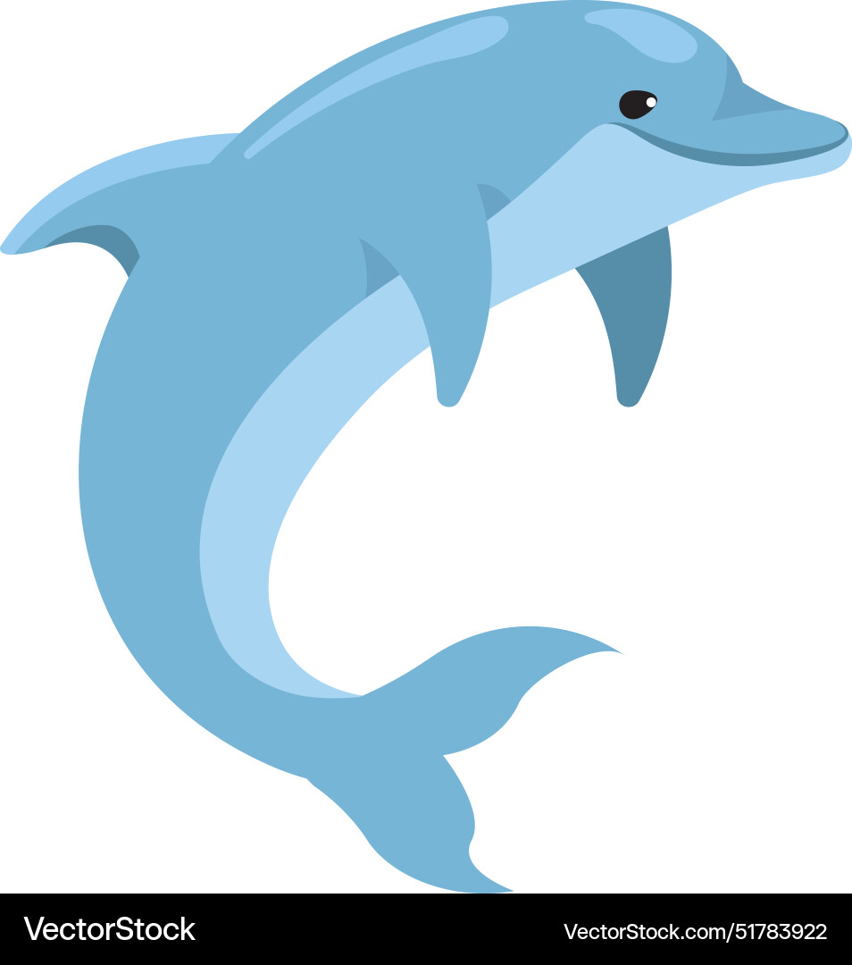 Cute dolphin cartoon jumping Royalty Free Vector Image