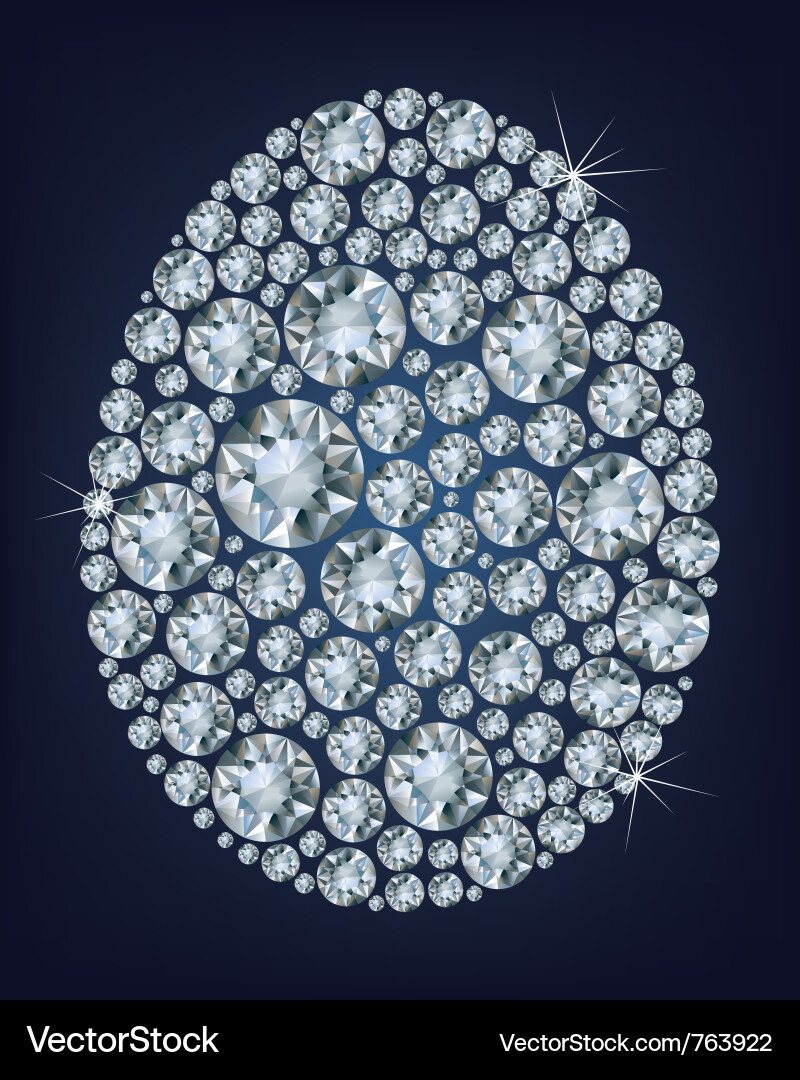 Easter diamond egg Royalty Free Vector Image - VectorStock
