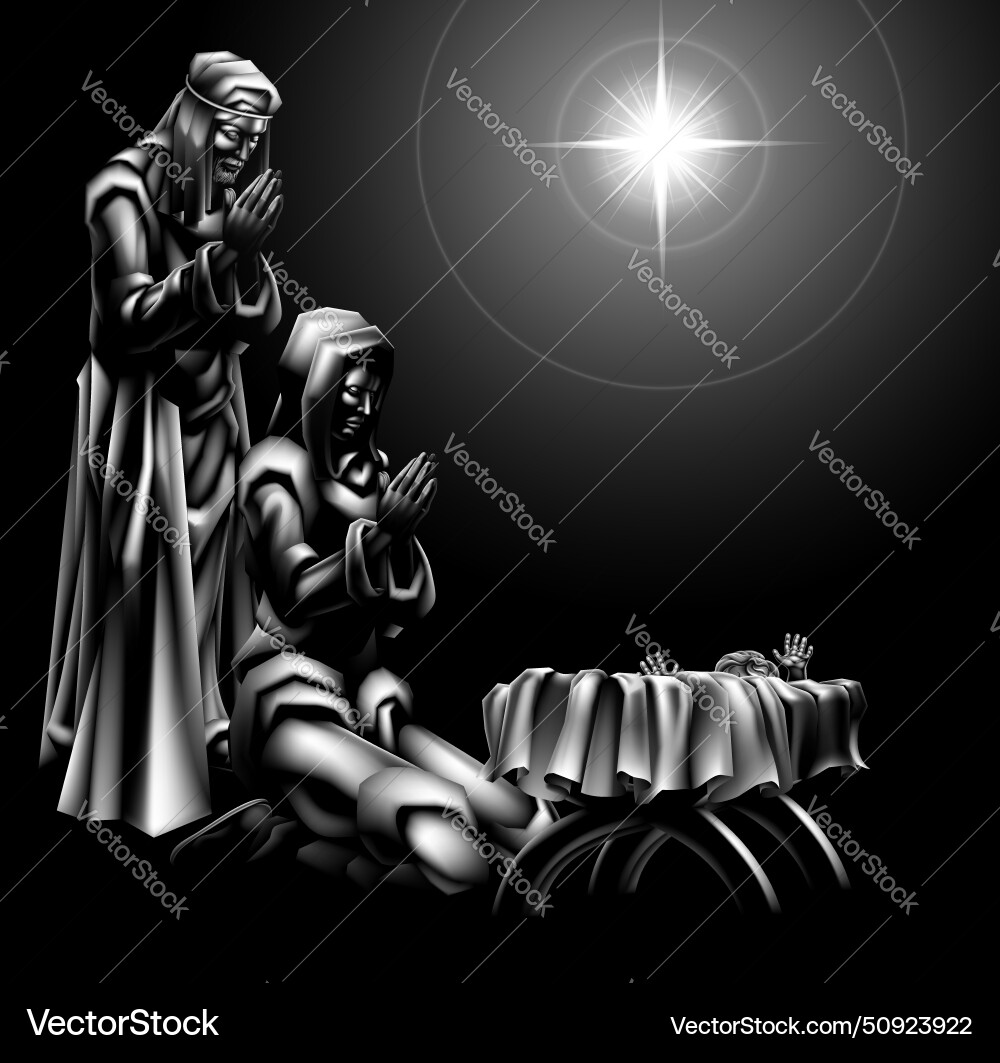 Nativity scene Royalty Free Vector Image - VectorStock