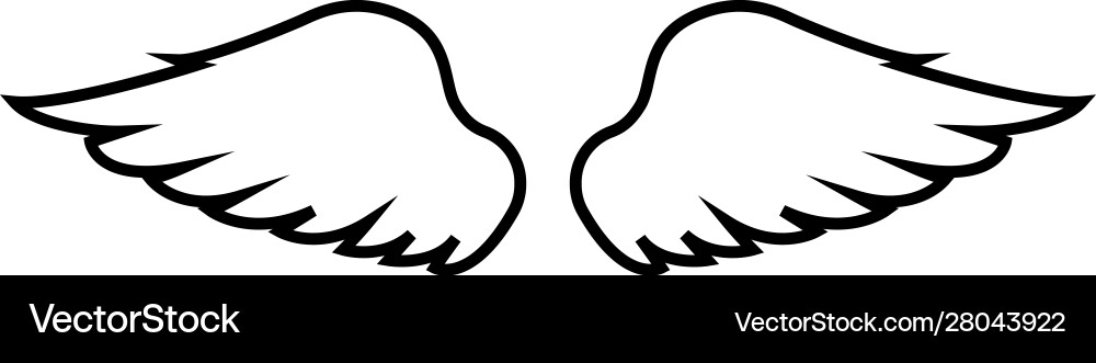 Spread Angel Wings Royalty Free Vector Image - VectorStock