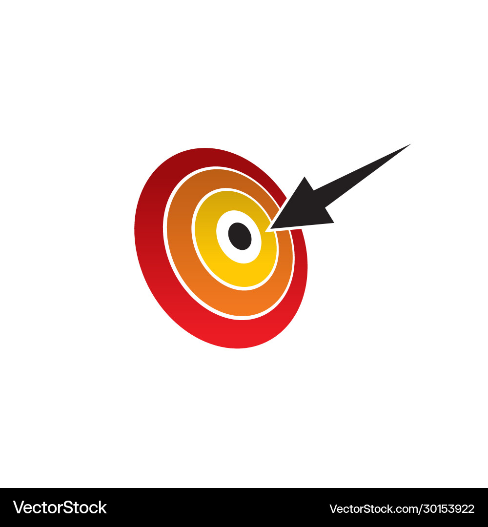 Target logo design template Royalty Free Vector Image