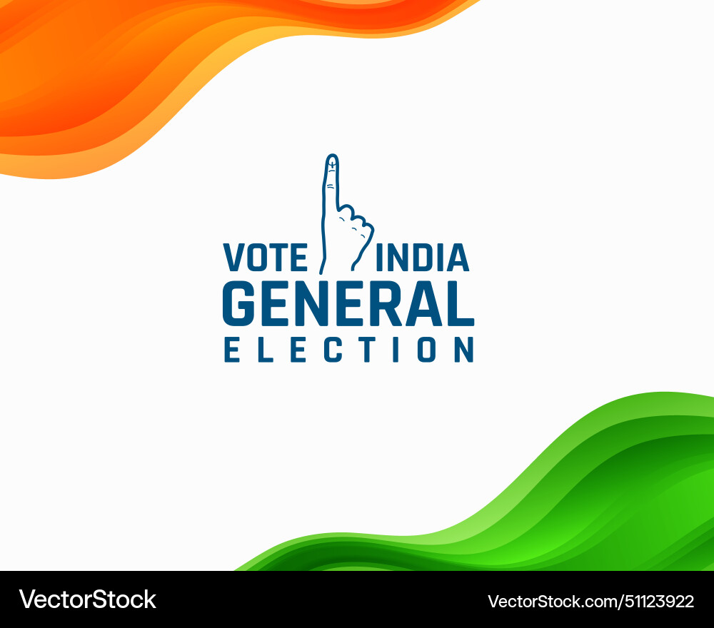 Vote for indian general election background Vector Image