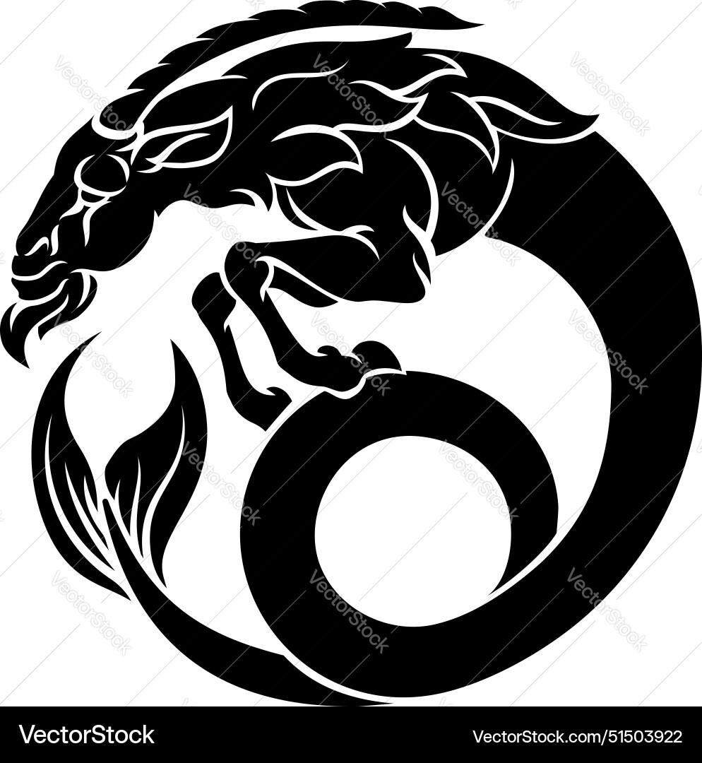 Zodiac signs capricorn icon Royalty Free Vector Image