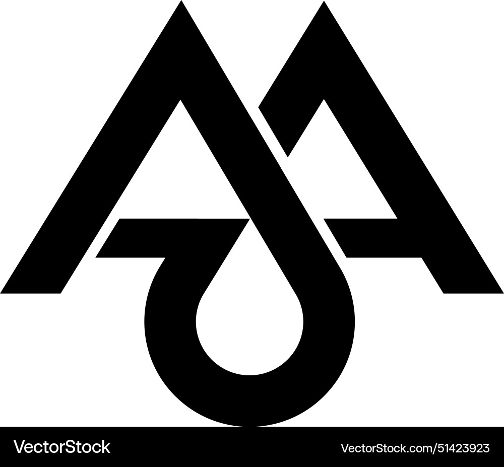 Aa logo design Royalty Free Vector Image - VectorStock