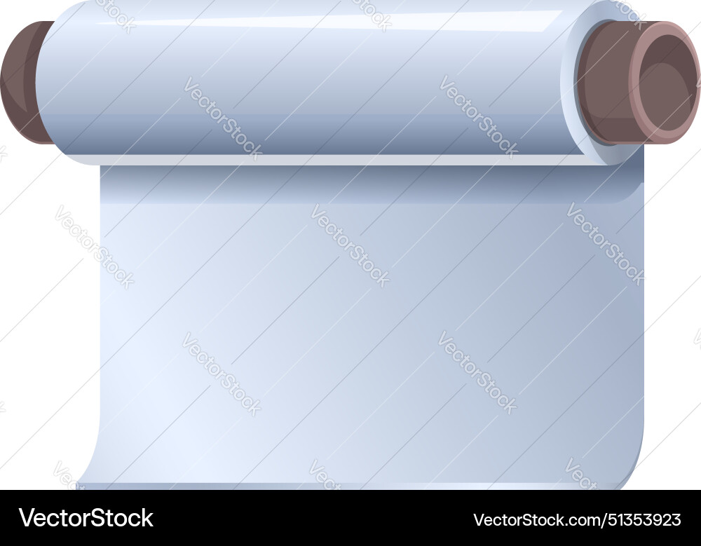 Blank white paper roll icon Royalty Free Vector Image