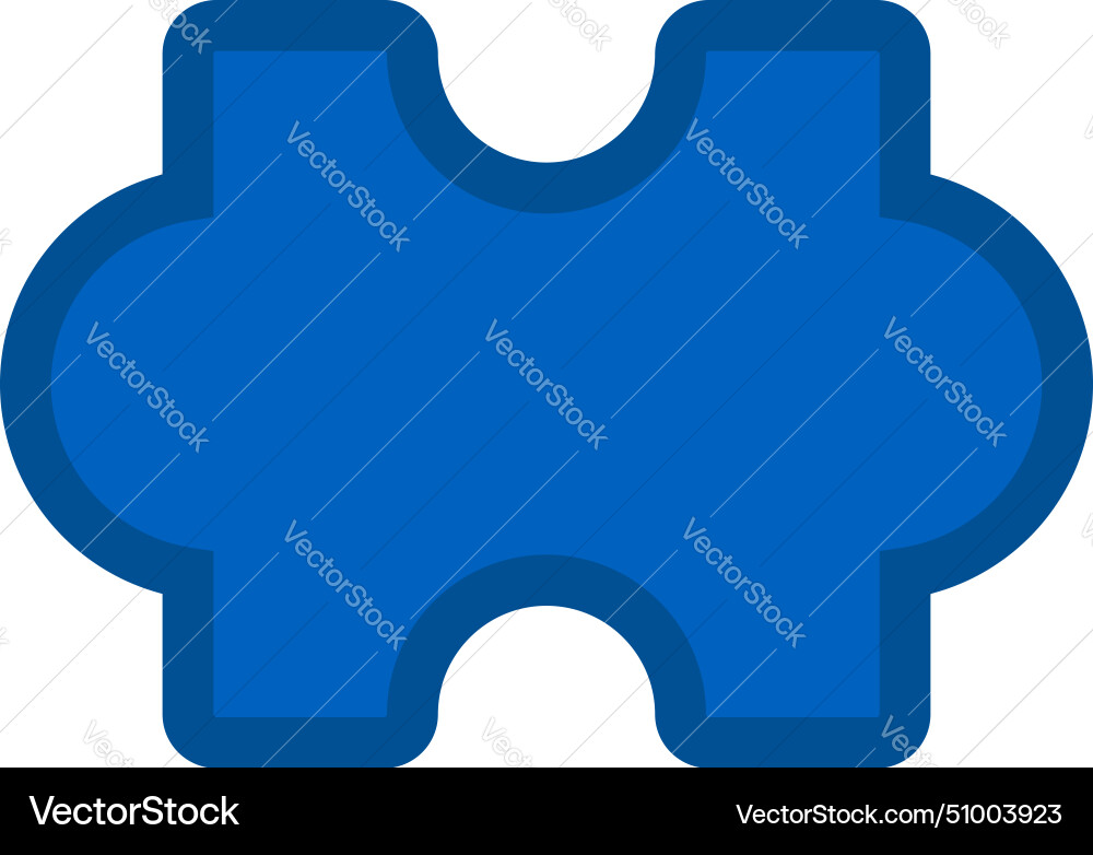 Dark blue puzzle piece icon games challenge Vector Image