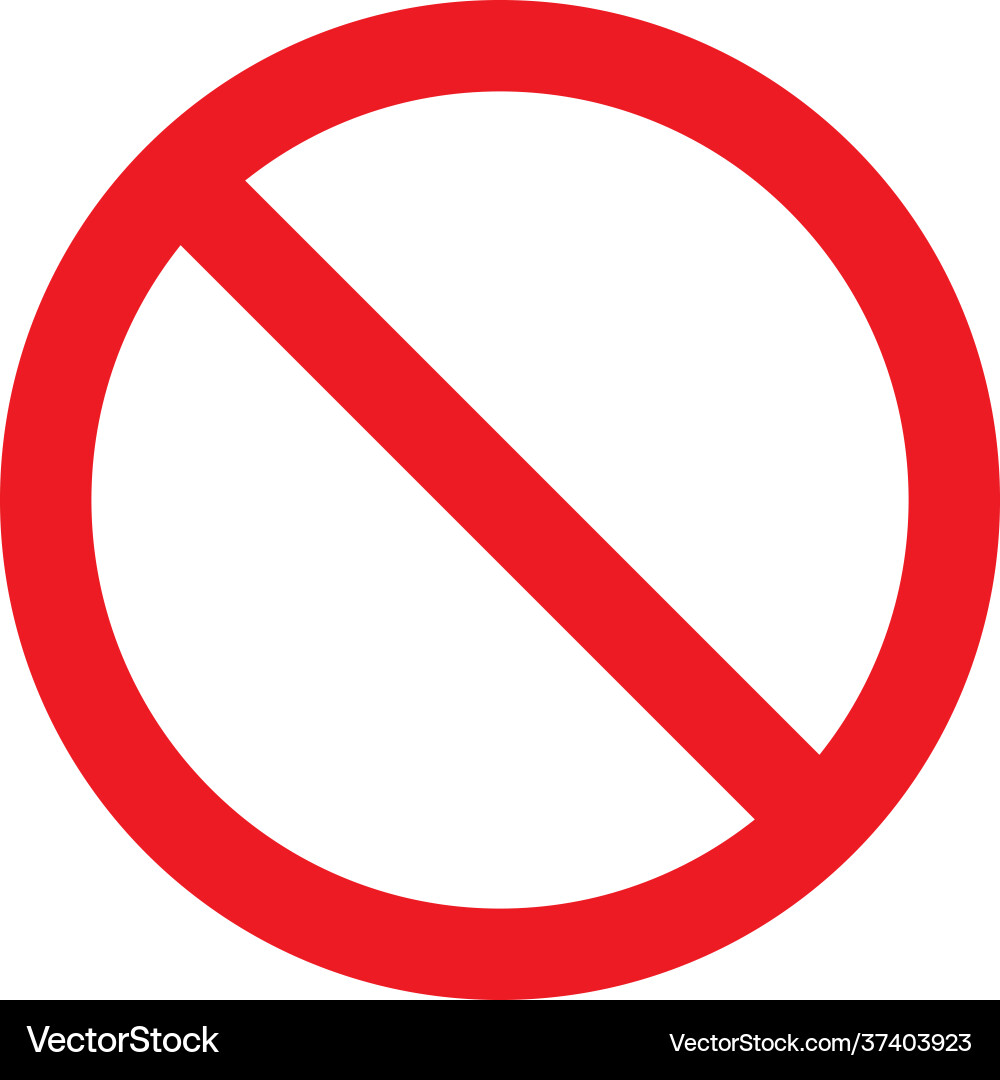 Do not symbol Royalty Free Vector Image - VectorStock