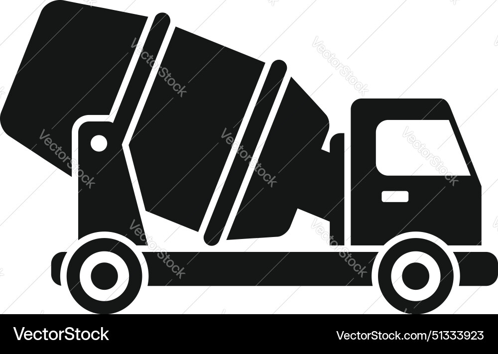 Simple black silhouette of a construction cement Vector Image
