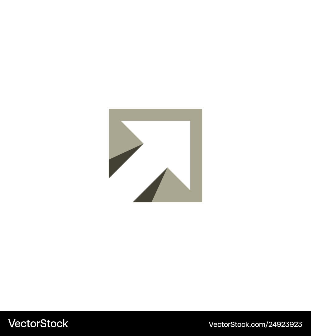 Square arrow logo symbol icon design Royalty Free Vector