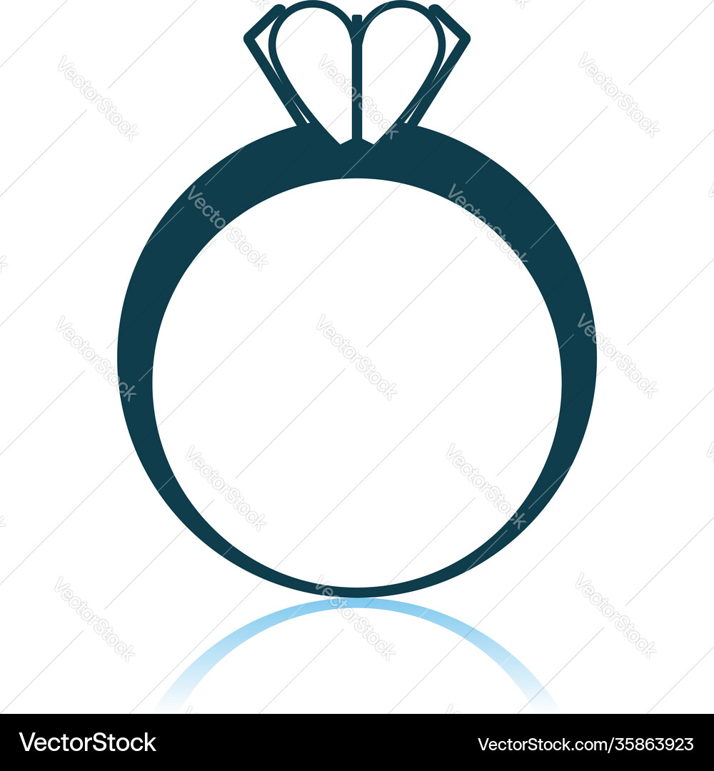 Valentine heart ring icon Royalty Free Vector Image