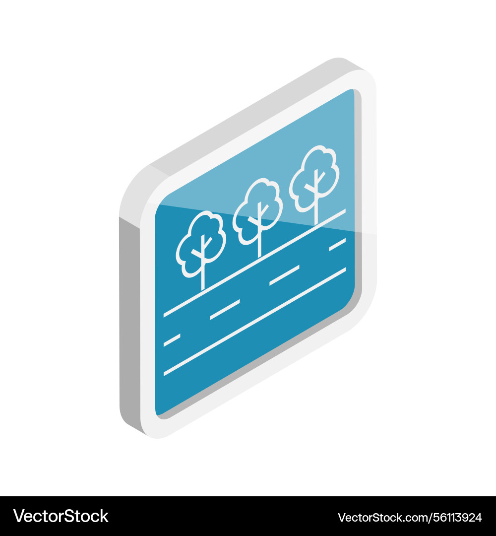 3d isometric flat set of highway icons Royalty Free Vector
