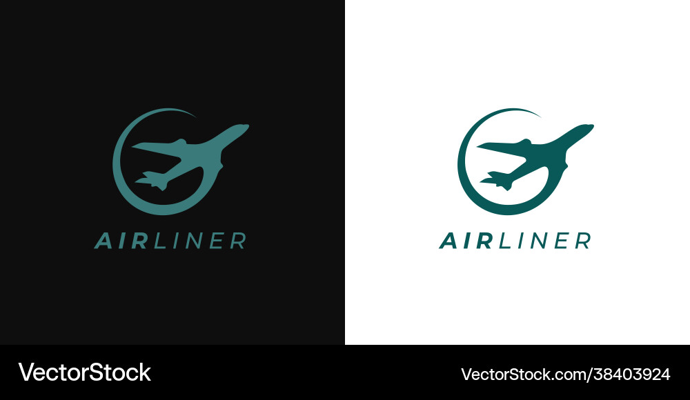 Airliner logo icon Royalty Free Vector Image - VectorStock