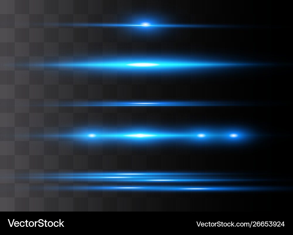 Blue horizontal glare Royalty Free Vector Image