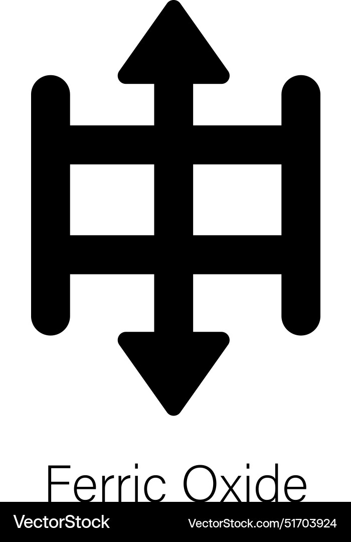 Ferric oxide Royalty Free Vector Image - VectorStock