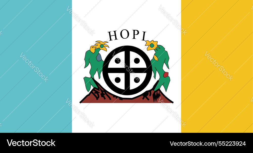 Hopi reservation flag premium quality Royalty Free Vector