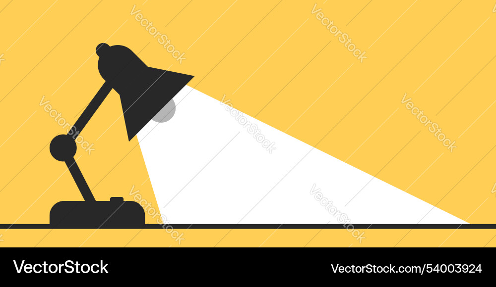 Lamp spotlight icon in flat style Royalty Free Vector Image