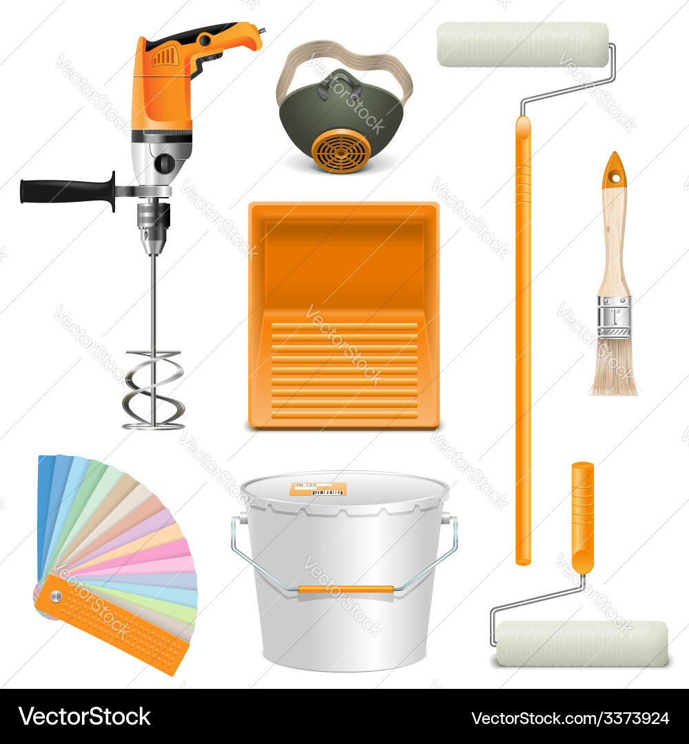 Painting tools Royalty Free Vector Image - VectorStock