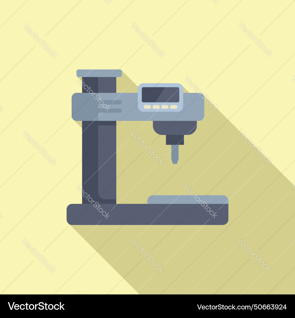Press cnc machine icon flat equipment beam Vector Image