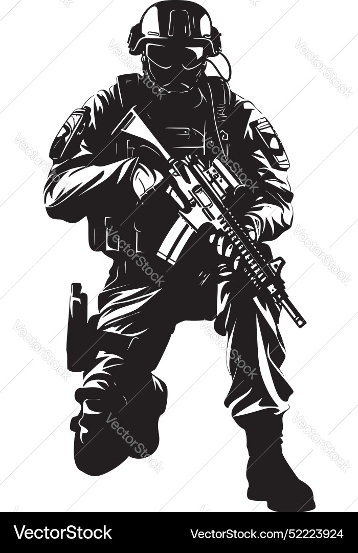 Rapid response icons black logo design for swat Vector Image