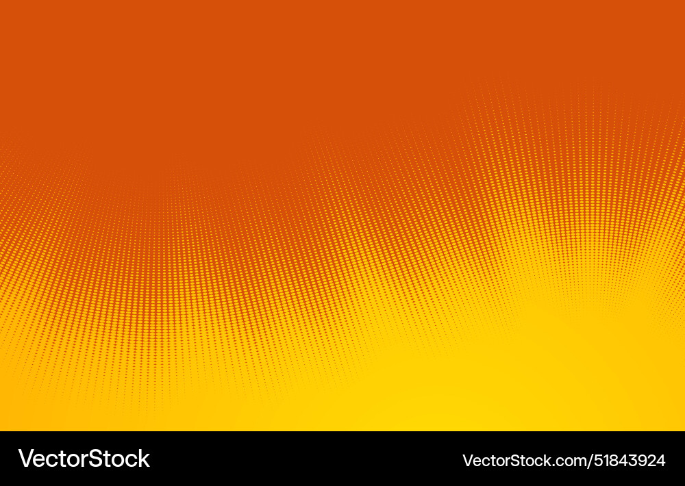 Retro halftone background with vibrant yellow Vector Image