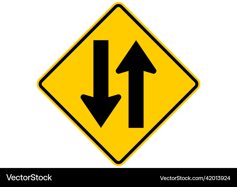 Two way Royalty Free Vector Image - VectorStock