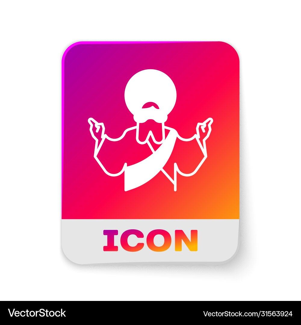 White jesus christ icon isolated on – Royalty-Free Vector | VectorStock