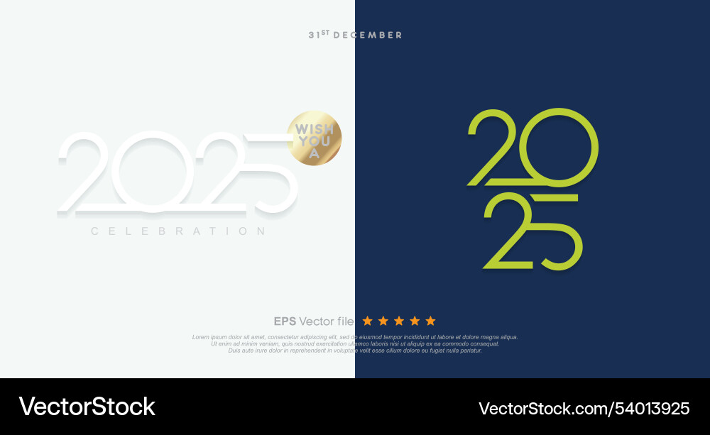 2025 logo with modern style design Royalty Free Vector Image