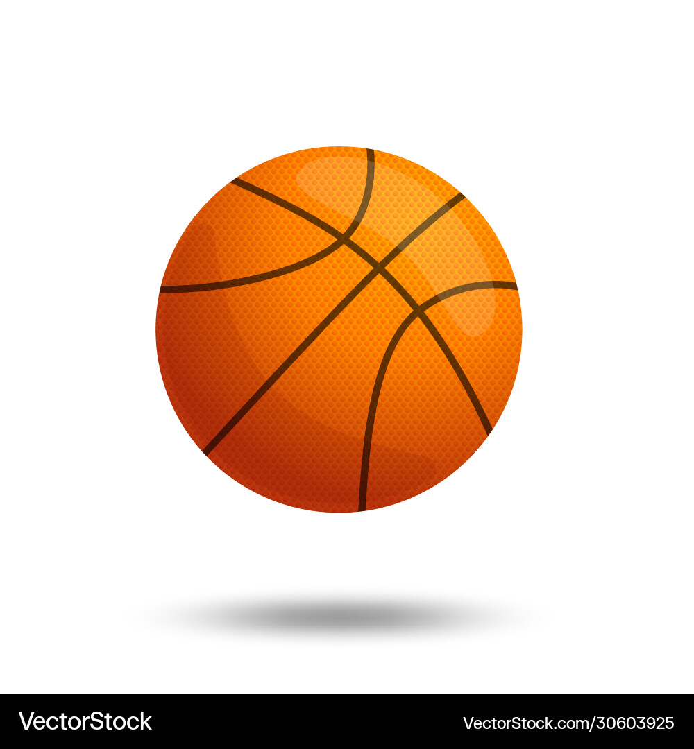 Basketball ball over white background isolated Vector Image