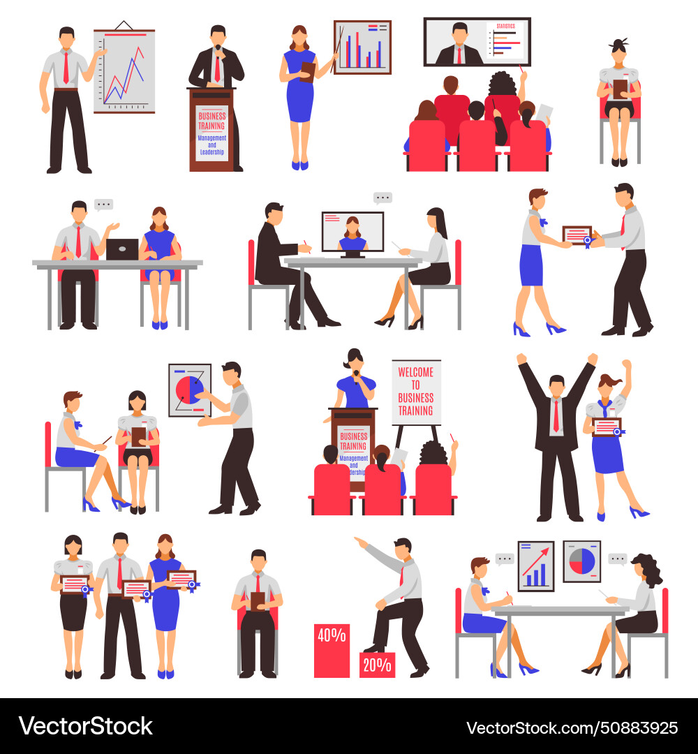 Business concept mega set collect Royalty Free Vector Image