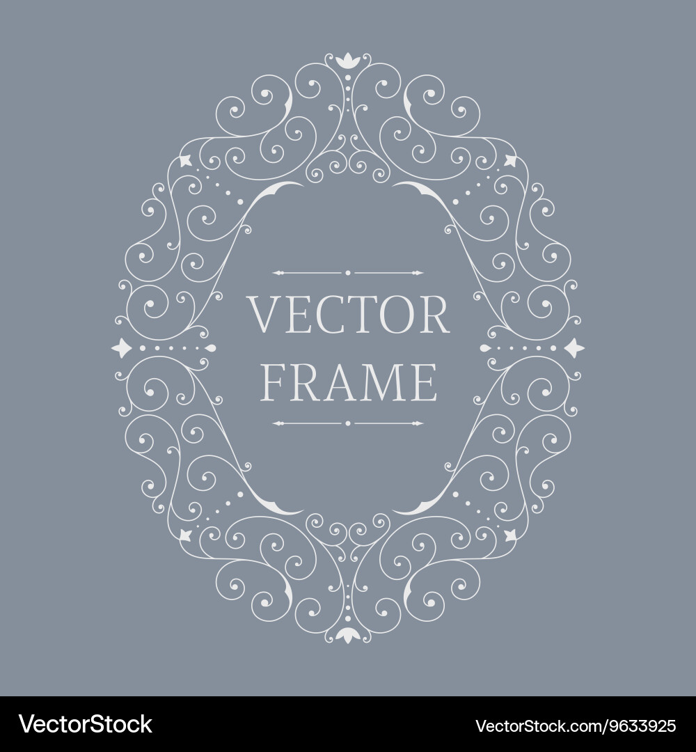 Elegant luxury floral frame Royalty Free Vector Image
