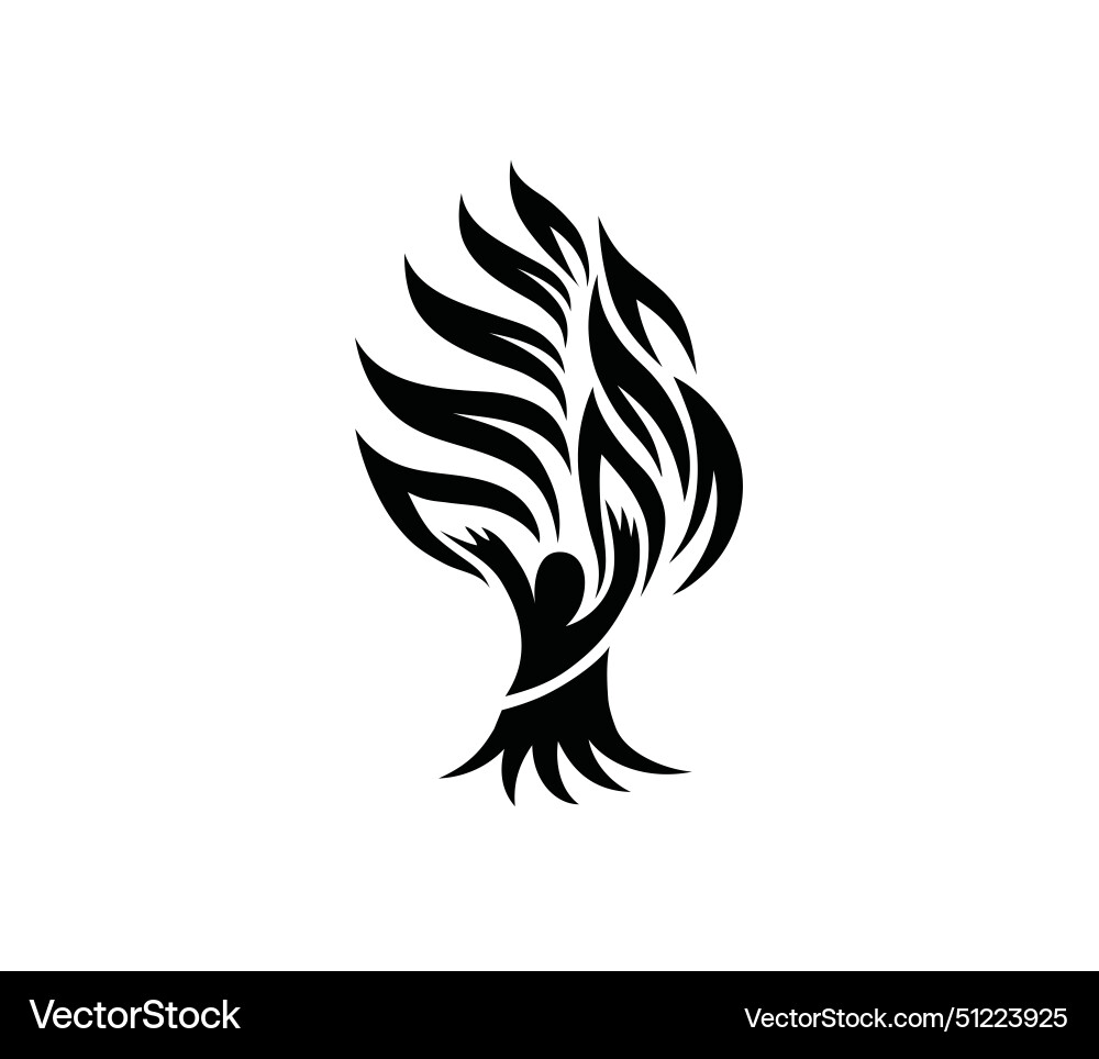 Happy tree people Royalty Free Vector Image - VectorStock