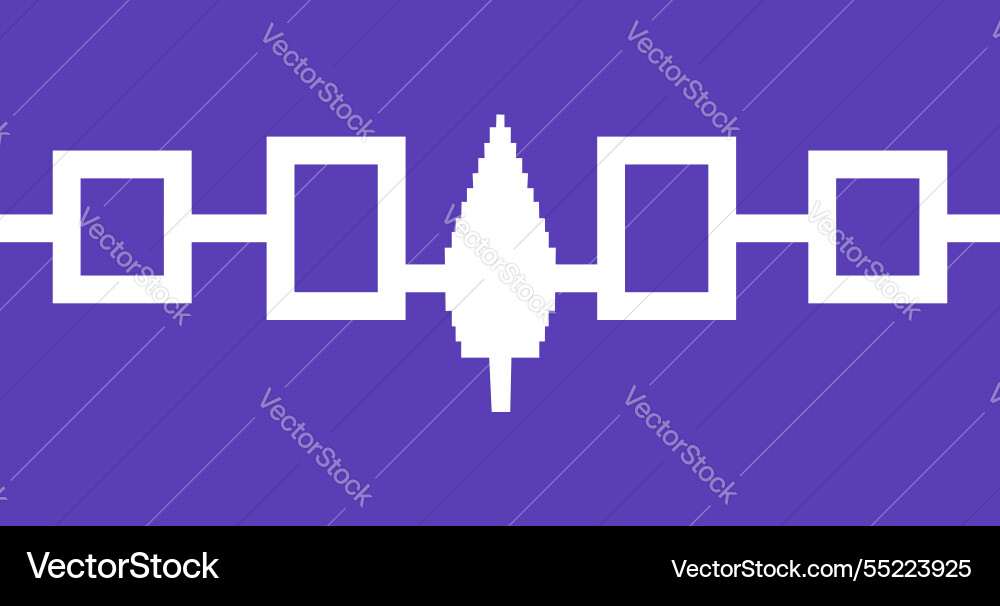 Iroquois confederacy flag premium quality Vector Image