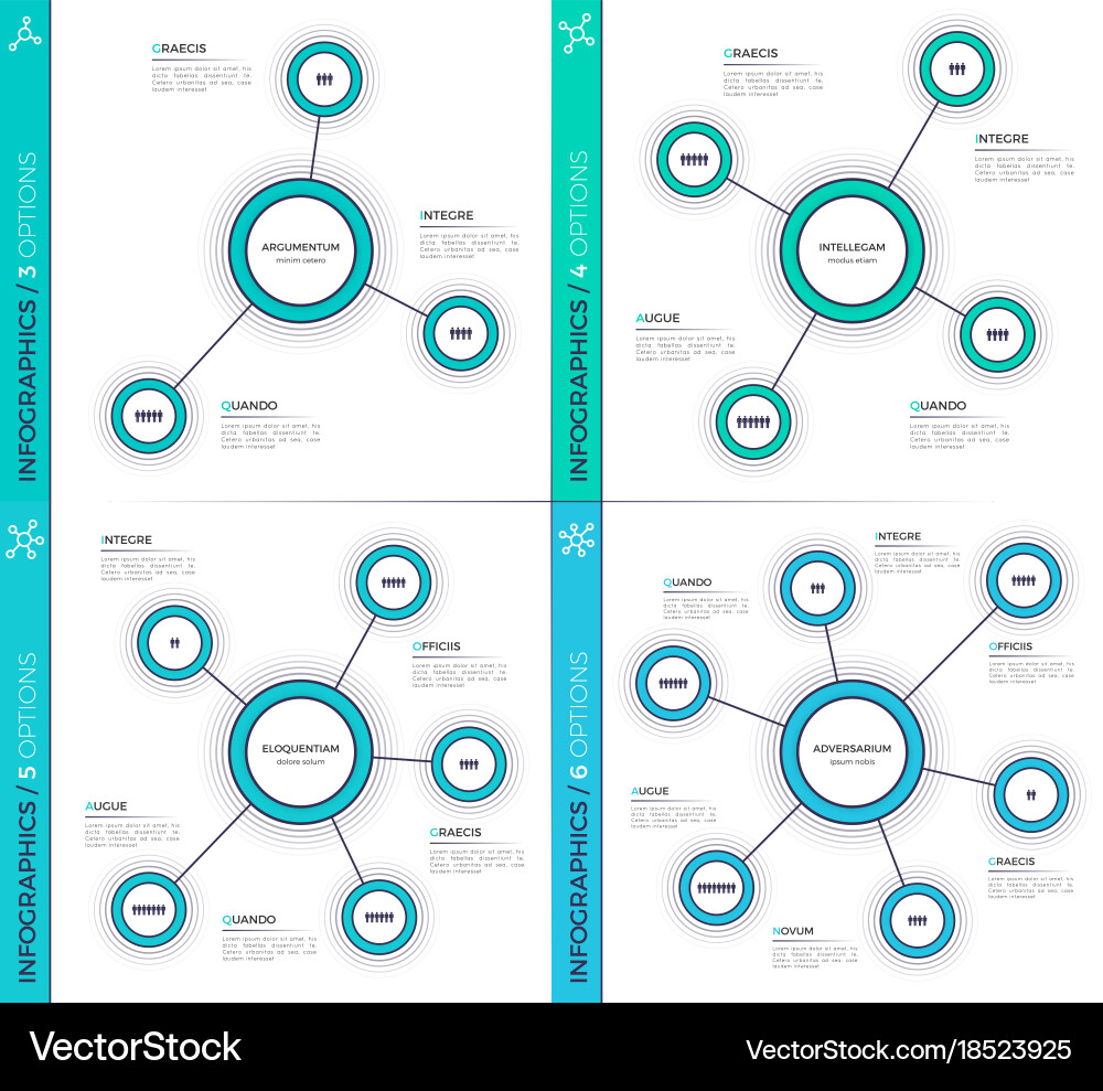 Modern Infographic Charts & Diagrams Vector Image