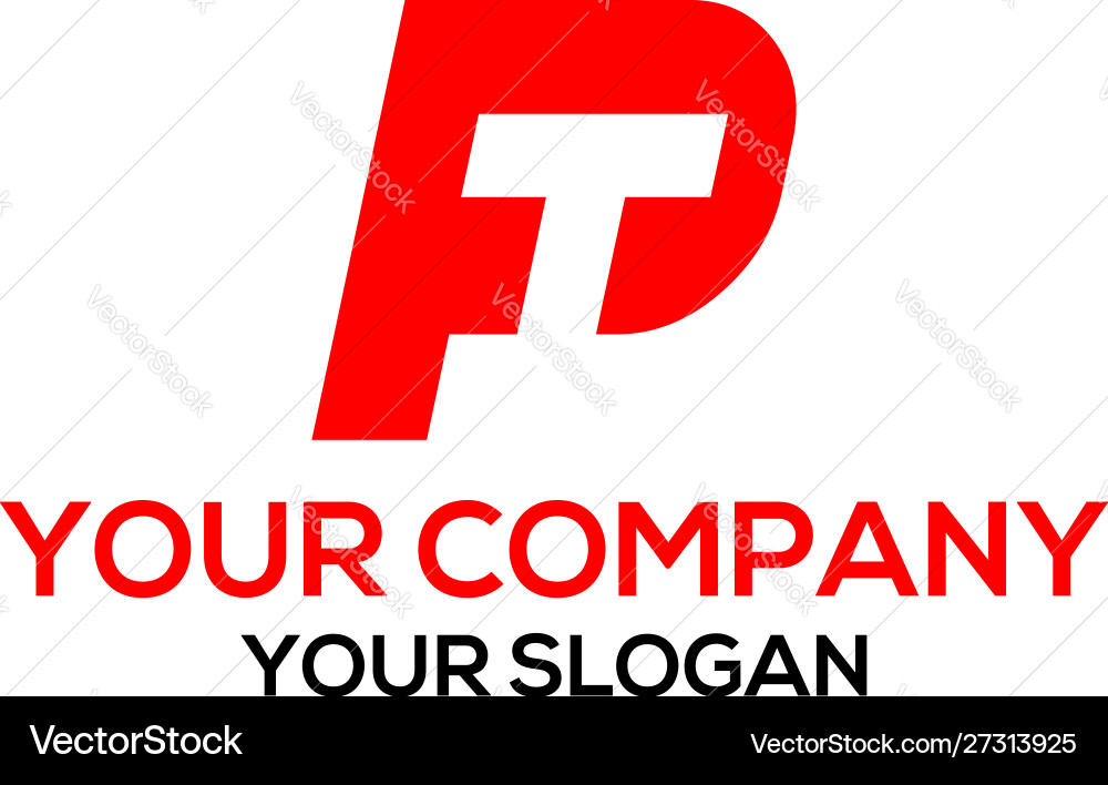 Red pt logo design Royalty Free Vector Image - VectorStock